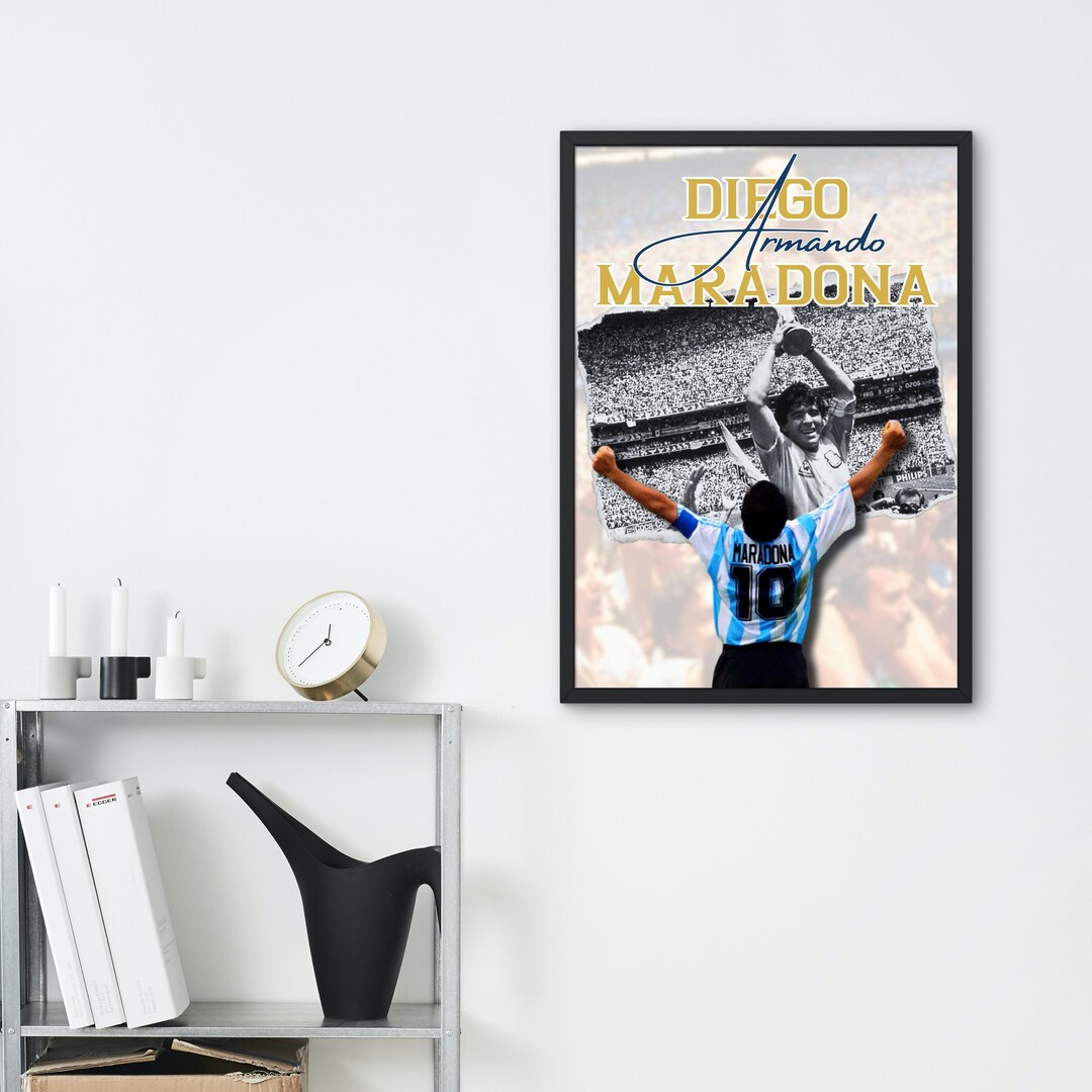 Maradona Poster Digital Download Printable Wall Art for - Etsy