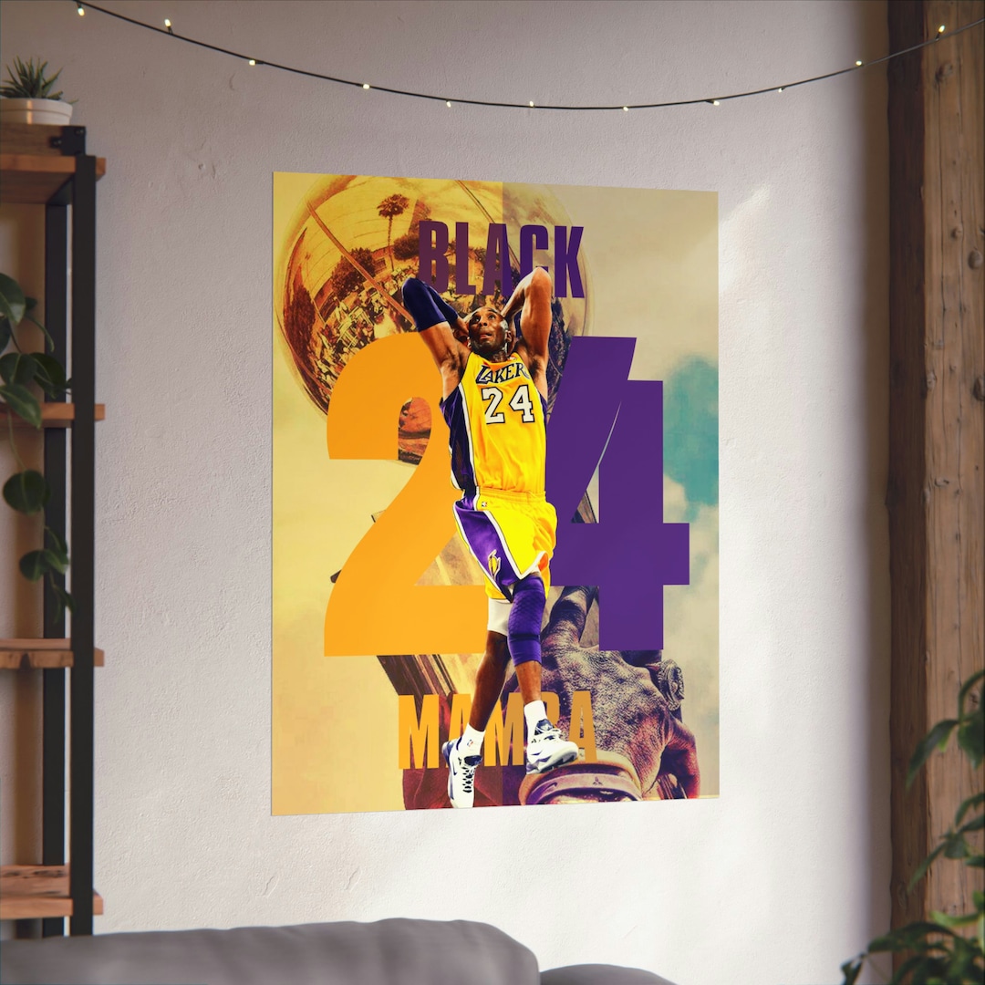 Kobe Bryant Poster, Wall Art for NBA Fans, Modern Decor for Bedroom ...