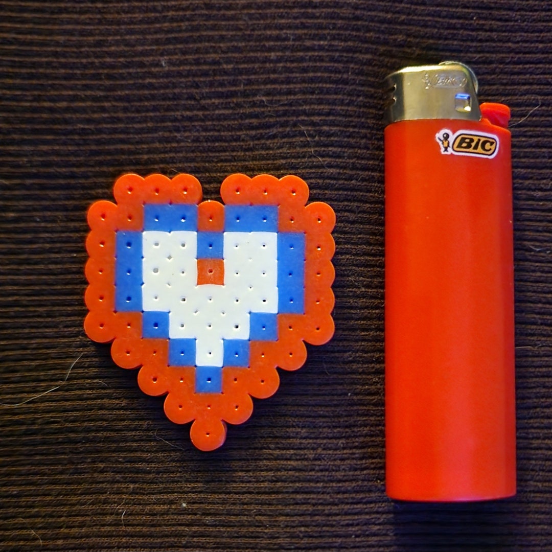 Red White and Blue Fuse Bead Heart Fridge Magnet - Etsy