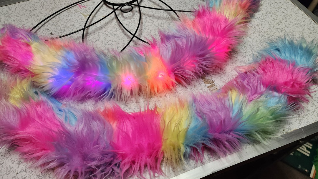 Multi Colored Furry Fan Covers - Etsy