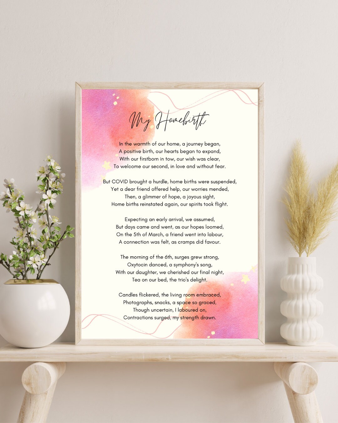 Personalised Birth Story Poems (stars) - Digital Download ONLY - Etsy
