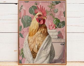 Flamingo in the Kitchen Print, Tropical Home Decor, Funny Kitchen Wall ...