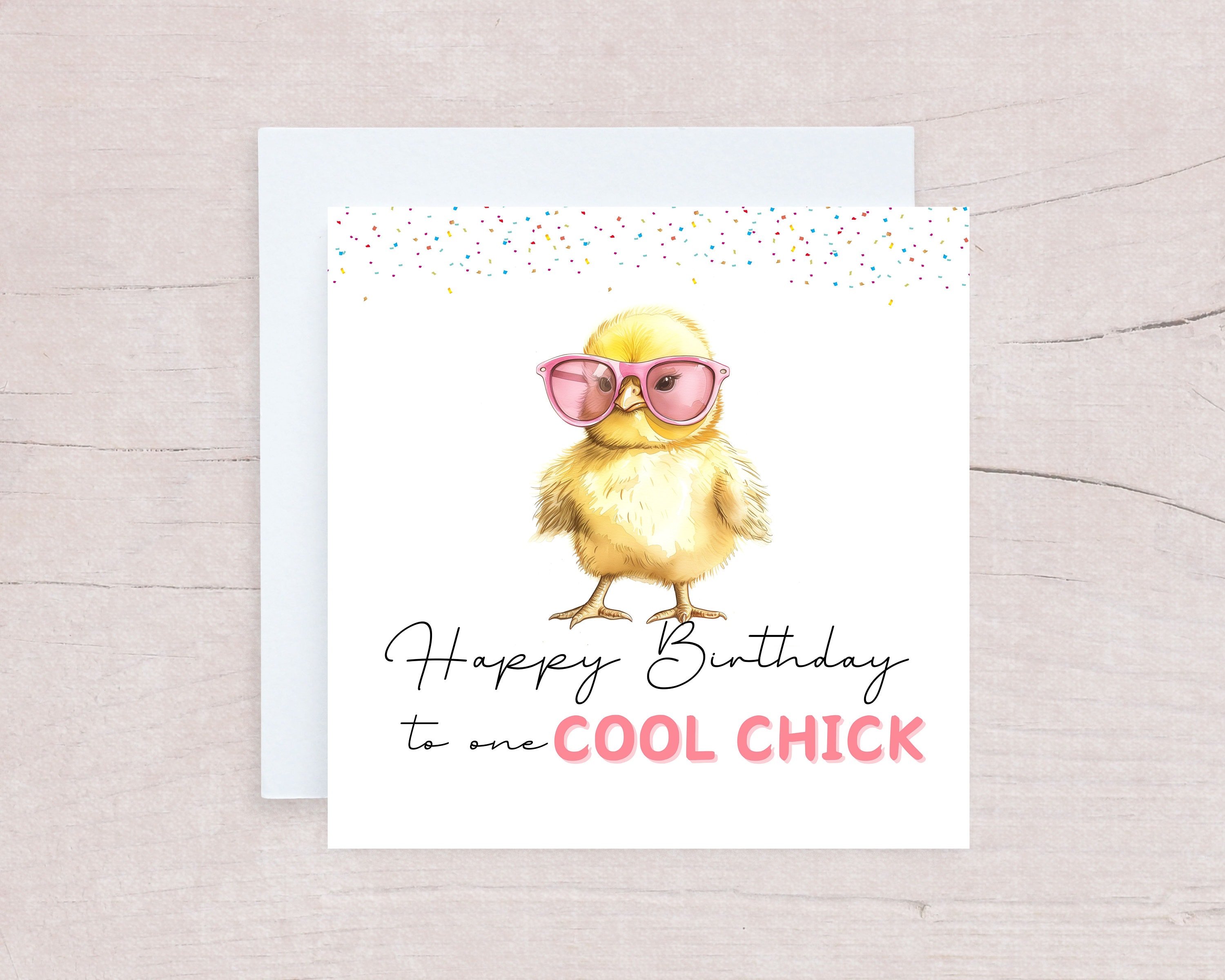 Happy Birthday to One Cool Chick, Birthday Card for Bestie, Best Friend ...