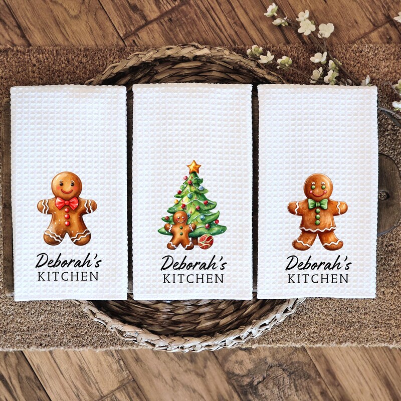 Gingerbread Kitchen Towel - Etsy