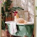 Chicken in the Bathtub Bathroom Print, Farm House Decor, Chicken Lover ...