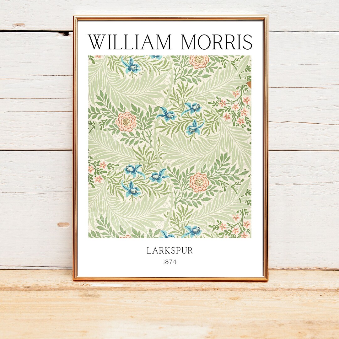 Larkspur William Morris Print, Vintage Art Print, Wall Decor Gifts ...