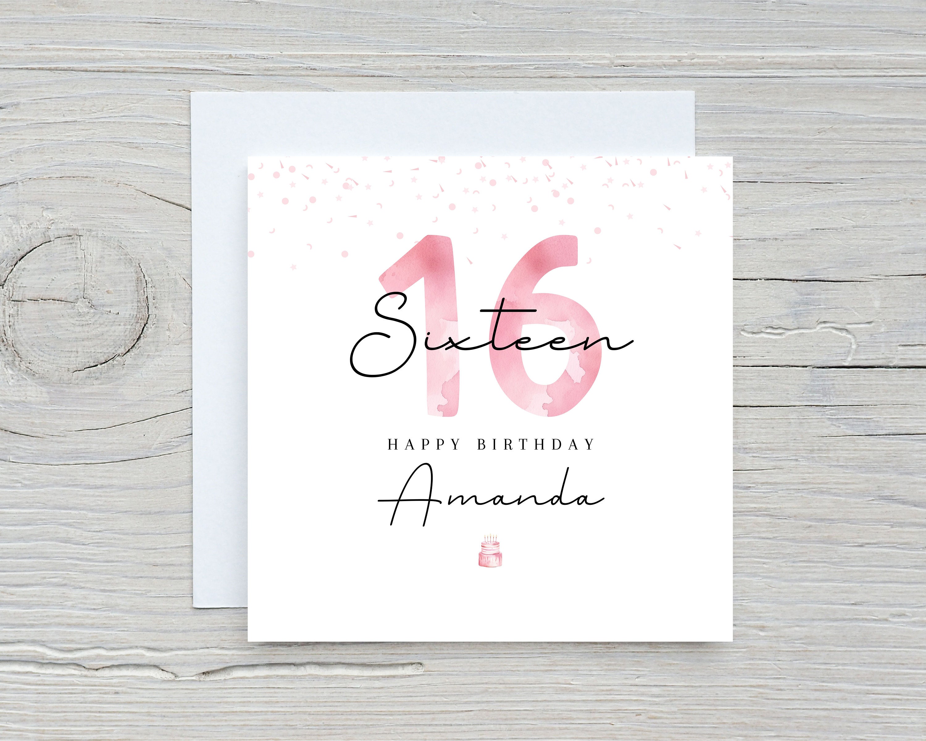 Personalized 16th Birthday Card, 16th Birthday Card Daughter, Sweet ...