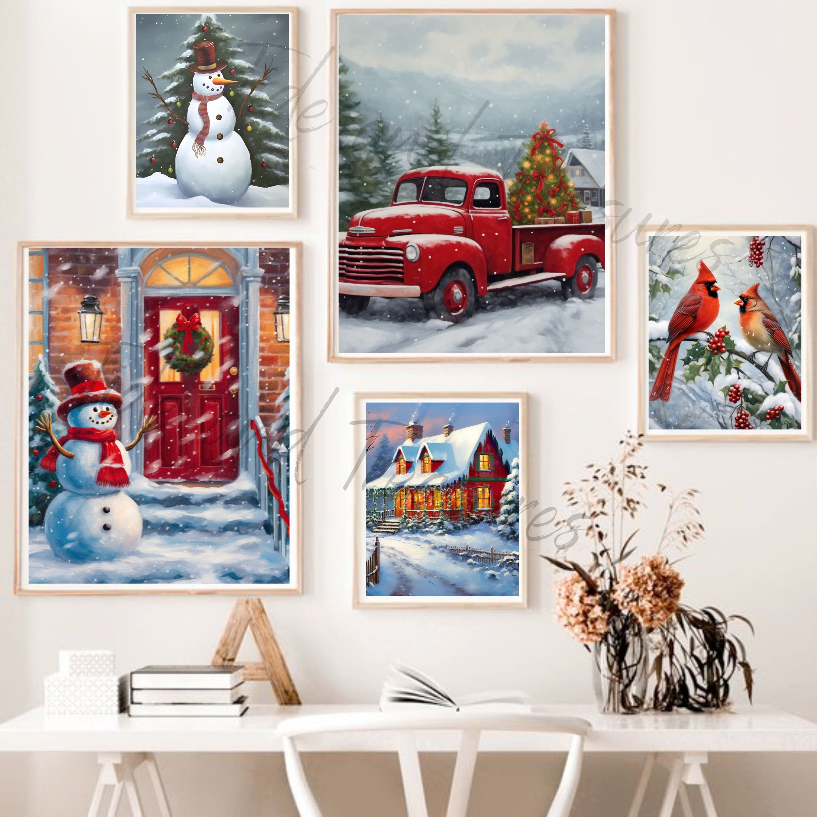 Gingerbread Man Drinking Hot Cocoa, Cute Christmas Wall Decor, Holiday ...