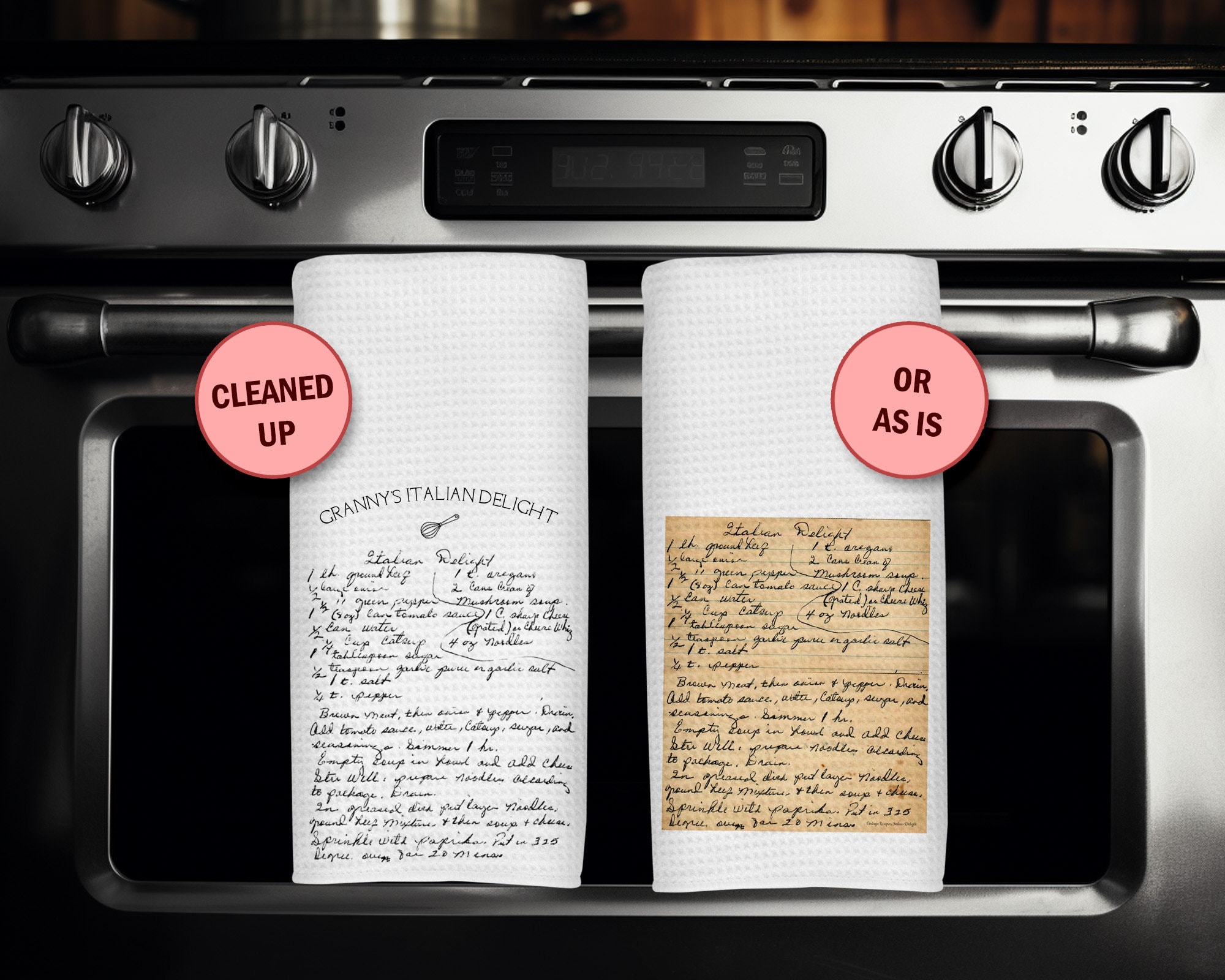 Handwritten Recipe Tea Towel, Personalized Recipe Towel, Family Recipe ...