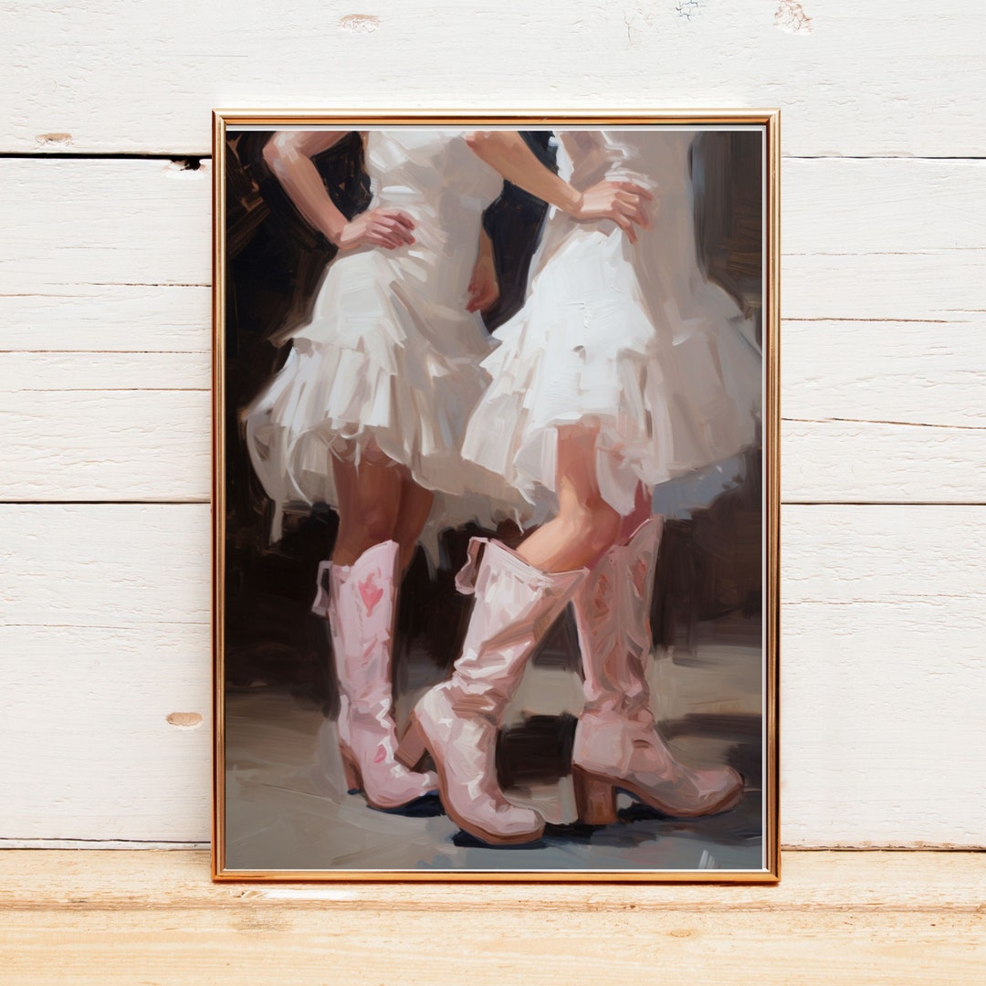 Our Pink Boots, Girly Western Wall Art, Country Decor, Cowgirl Decor ...