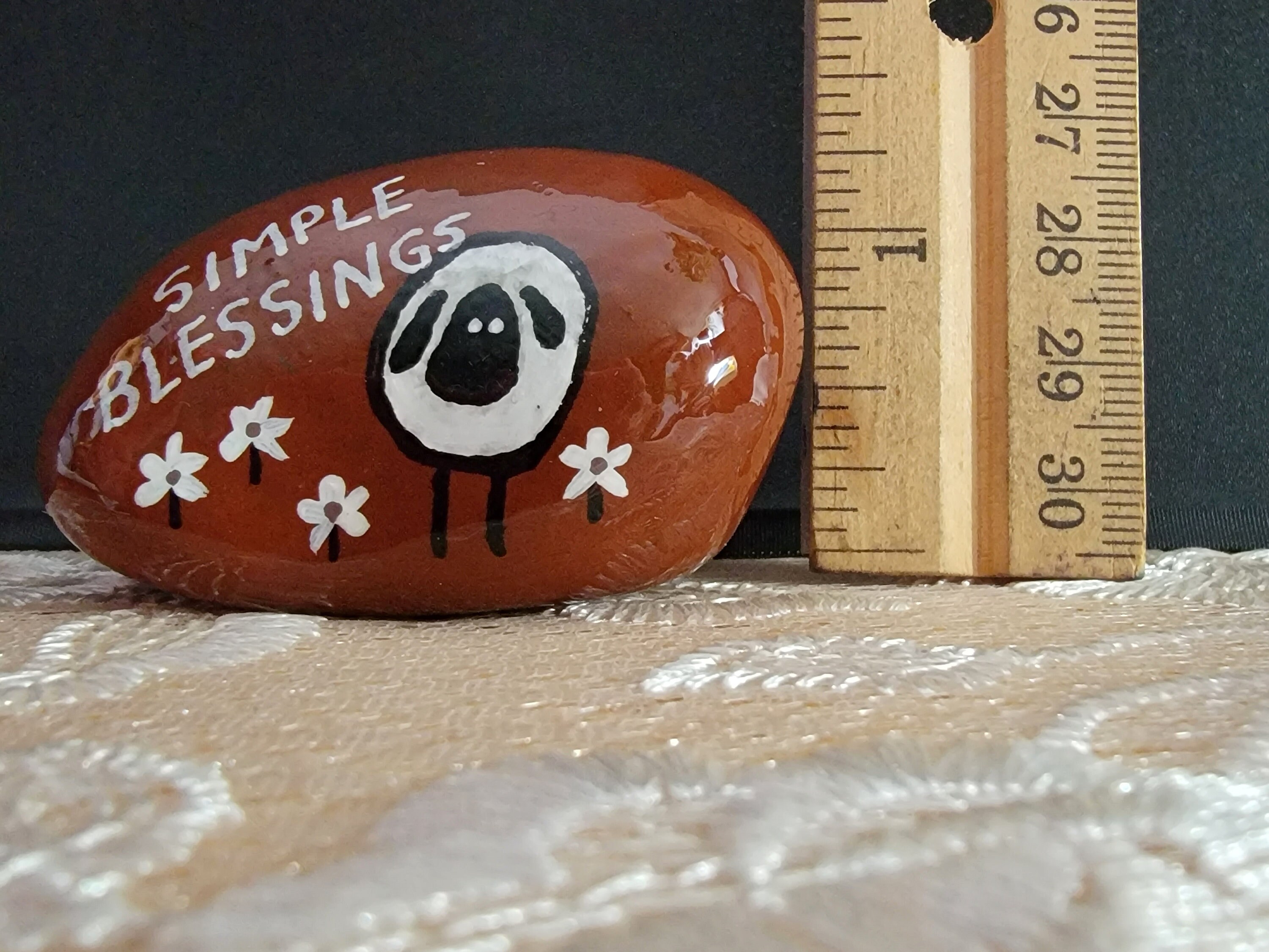 Simple Blessings Sheep Painted Rock - Etsy