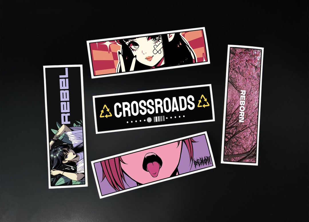 JDM Car Bumper Sticker Set: Crossroads Rebel Girl, Sakura Reborn ...