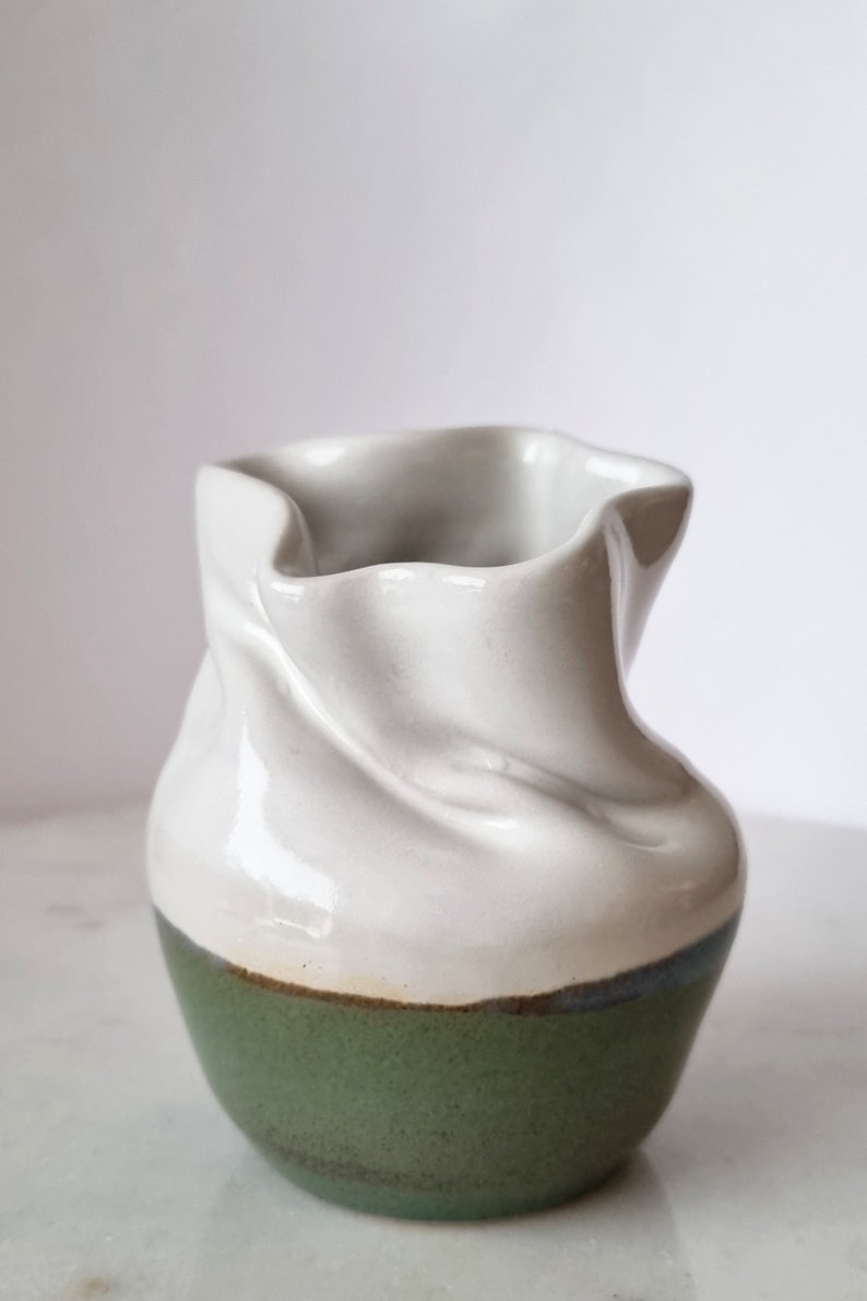 Modern Organic Ceramic Flower Vase. Soft Form. Handmade. - Etsy