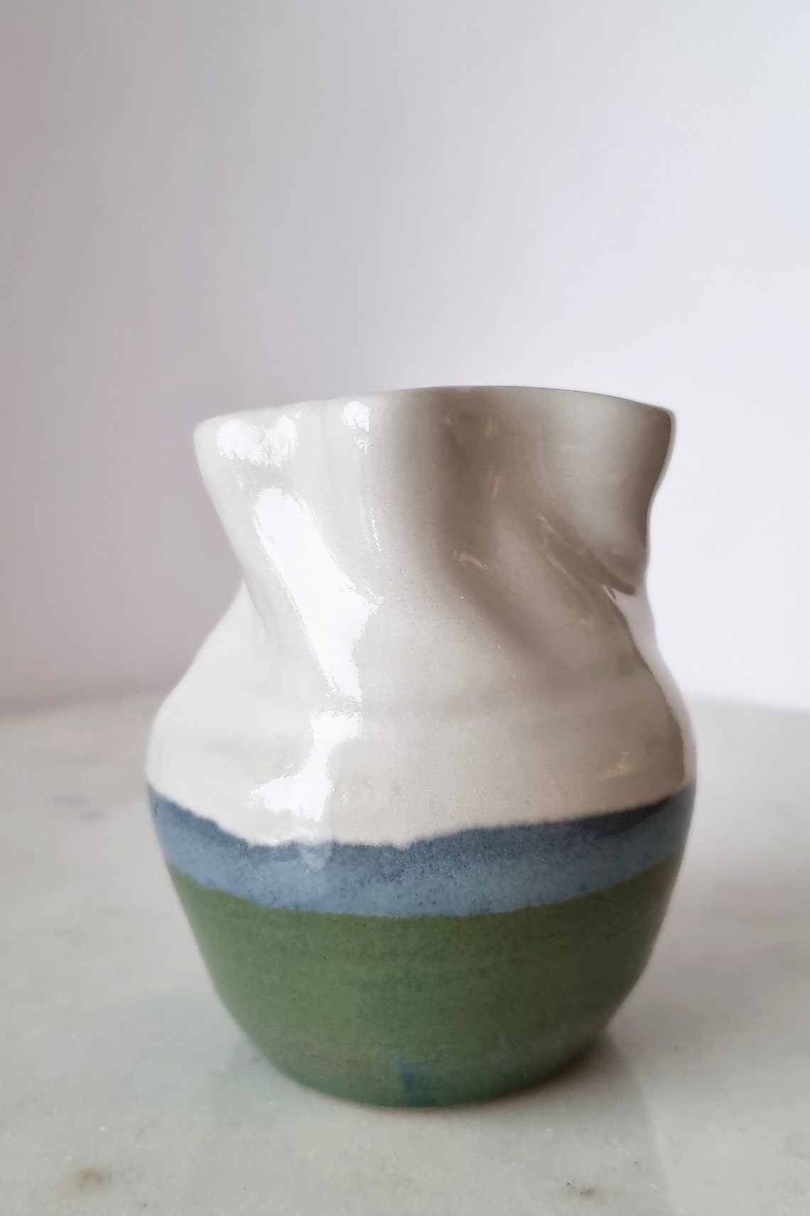 Modern Organic Ceramic Flower Vase. Soft Form. Handmade. - Etsy