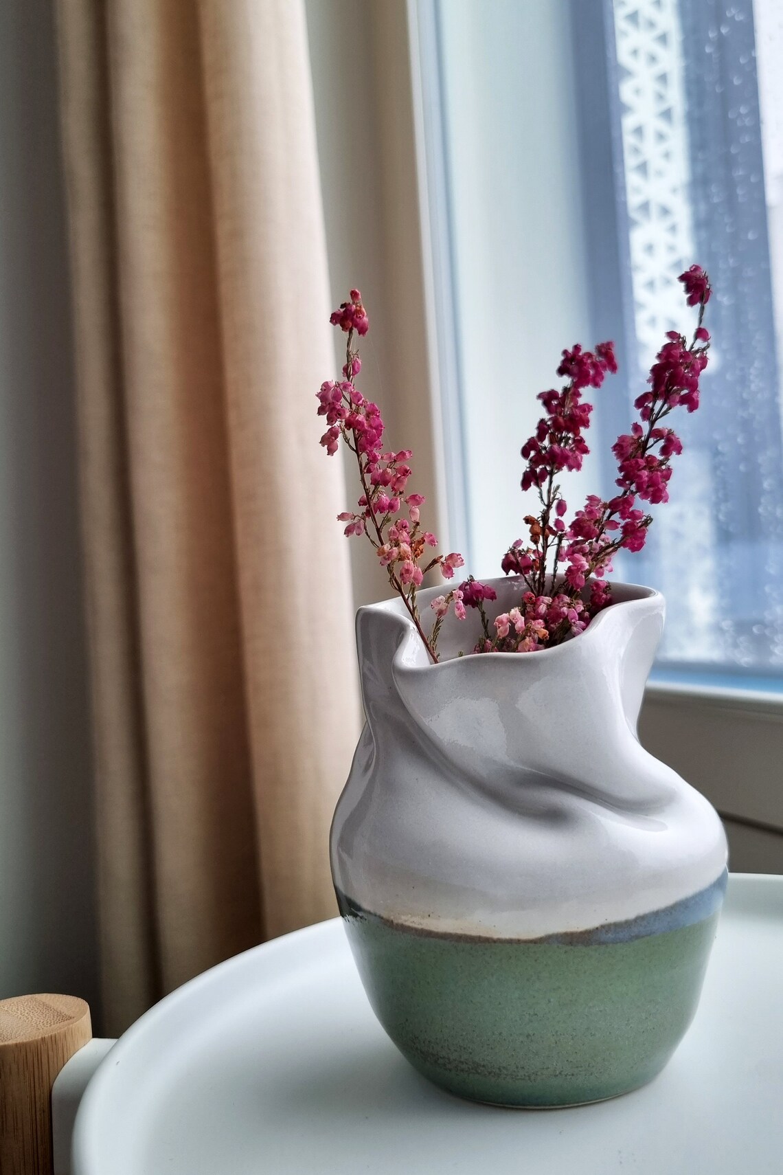 Modern Organic Ceramic Flower Vase. Soft Form. Handmade. - Etsy
