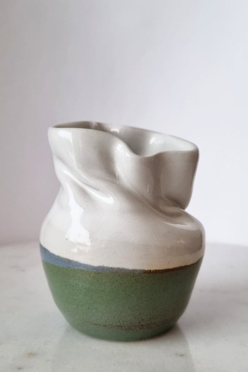 Modern Organic Ceramic Flower Vase. Soft Form. Handmade. - Etsy