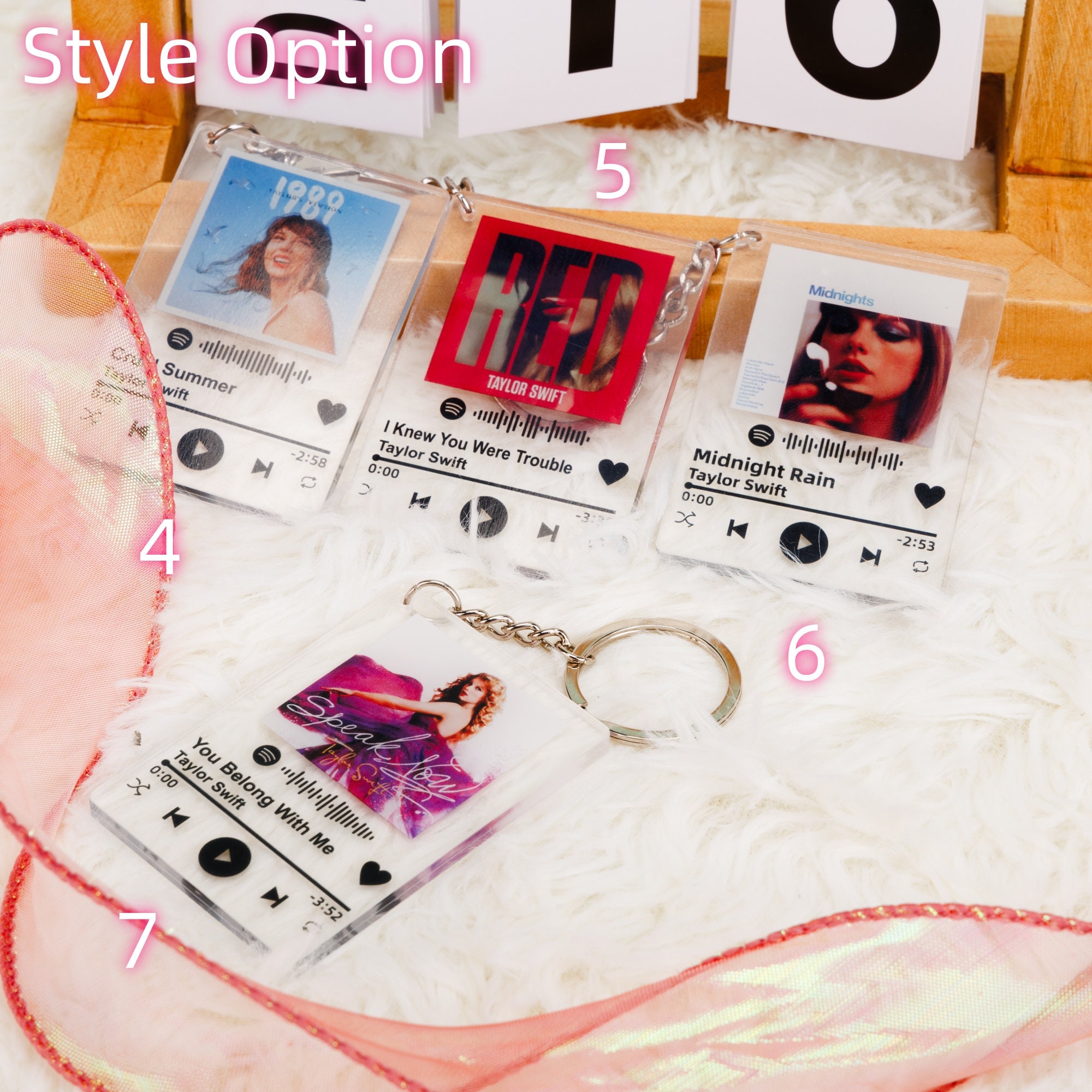 Fearless Taylor Swift Personalized Music Keychain Create Your Own Resin ...