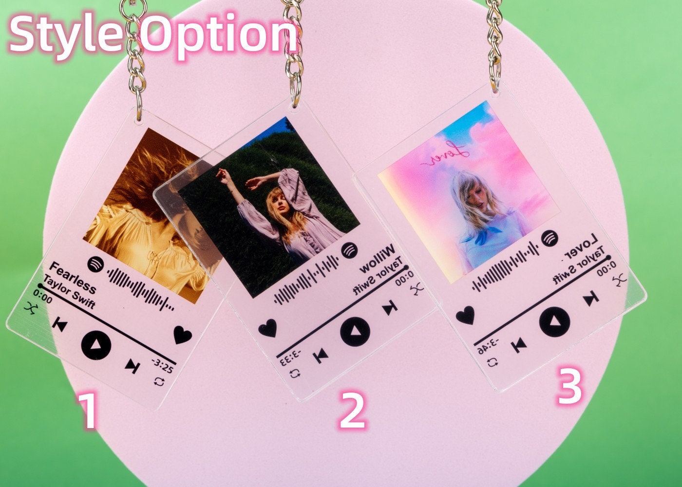 Fearless Taylor Swift Personalized Music Keychain Create Your Own Resin ...