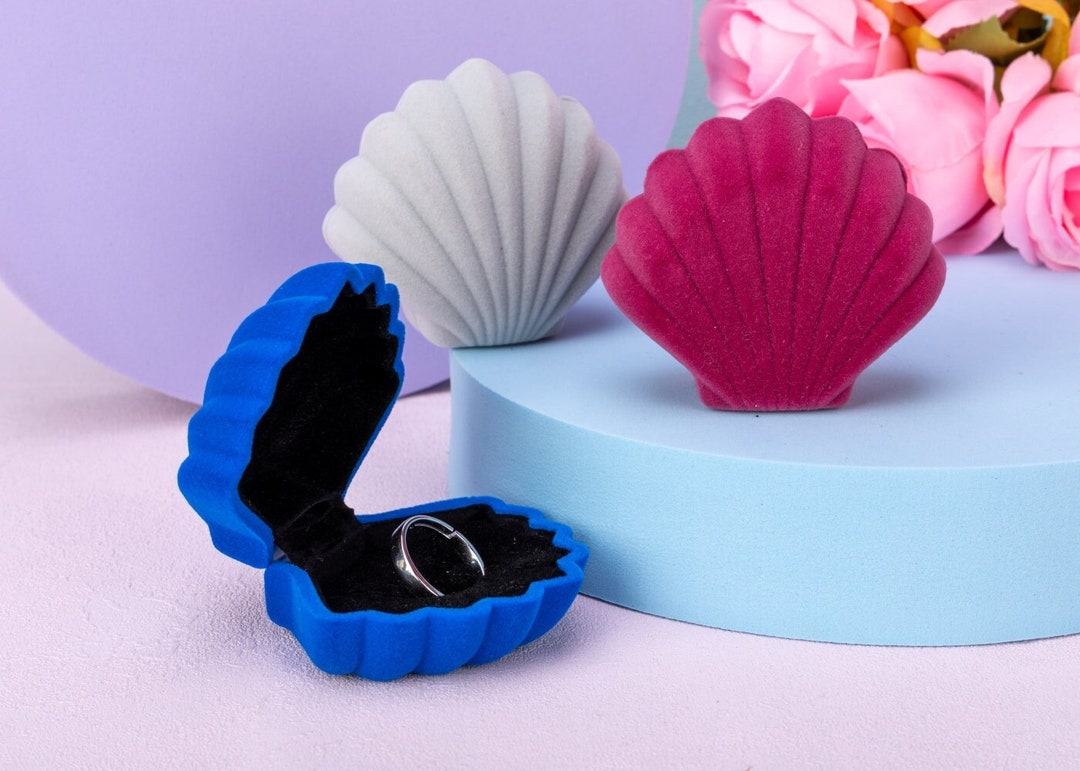 Vintage Shell Ring Box Shell Ring Holder Shell Ring Dish - Etsy