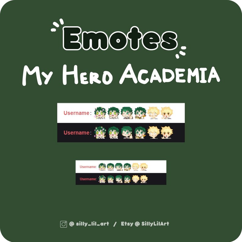 My Hero Academia Twitch Emotes / Deku and Bakugo - Etsy