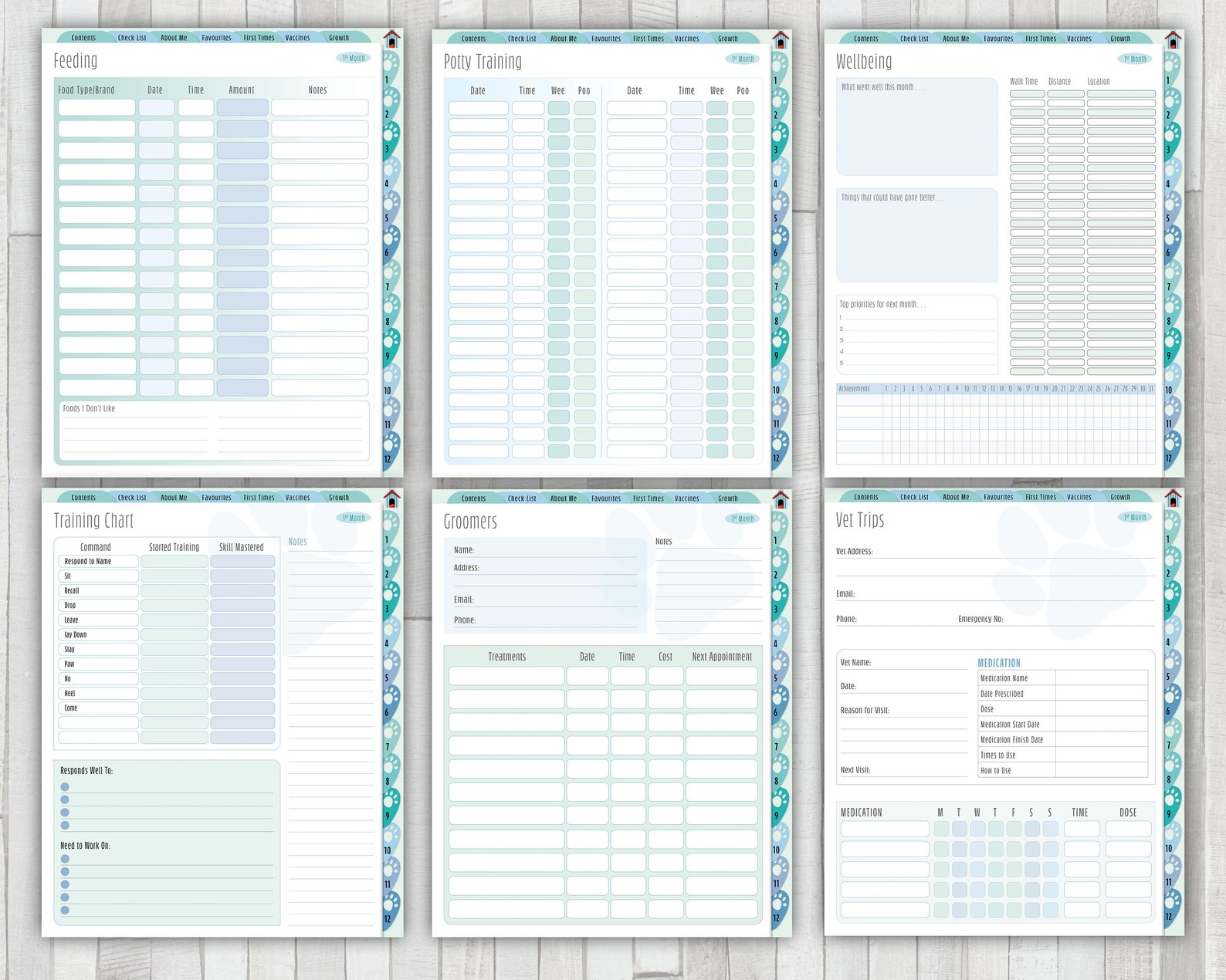 Goodnotes Digital Puppy Planner: Pet Training, Dog Care (digital ...