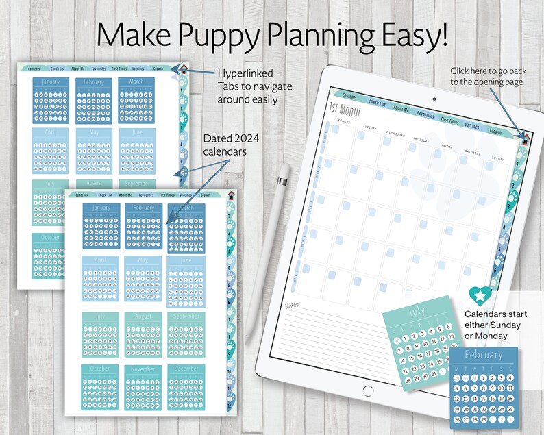 Goodnotes Digital Puppy Planner: Pet Training, Dog Care (digital ...