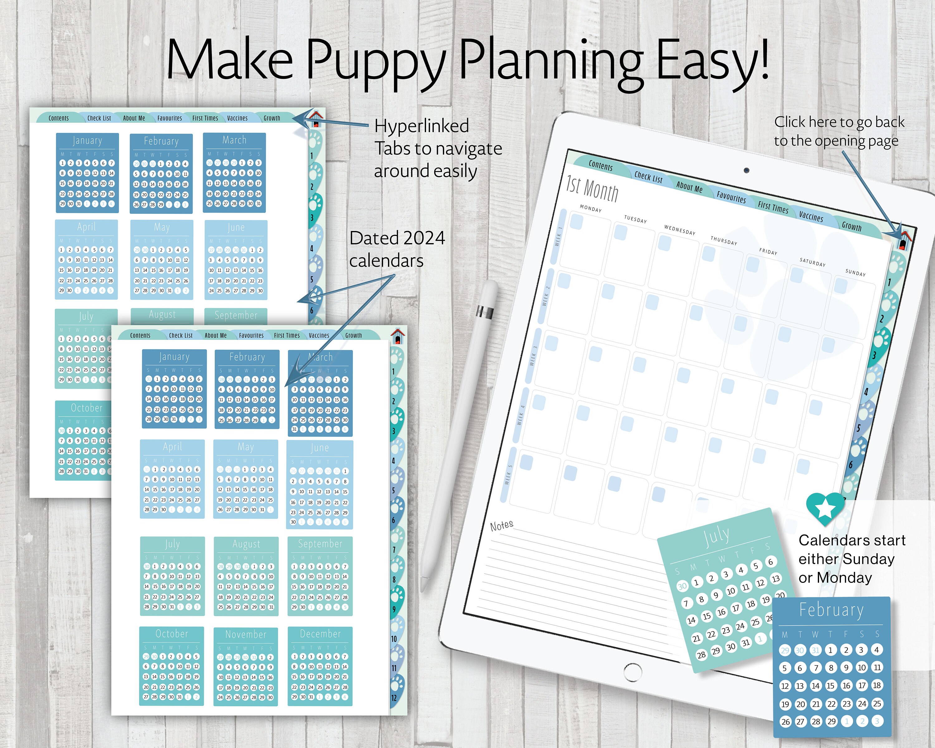 Goodnotes Digital Puppy Planner: Pet Training, Dog Care (digital ...