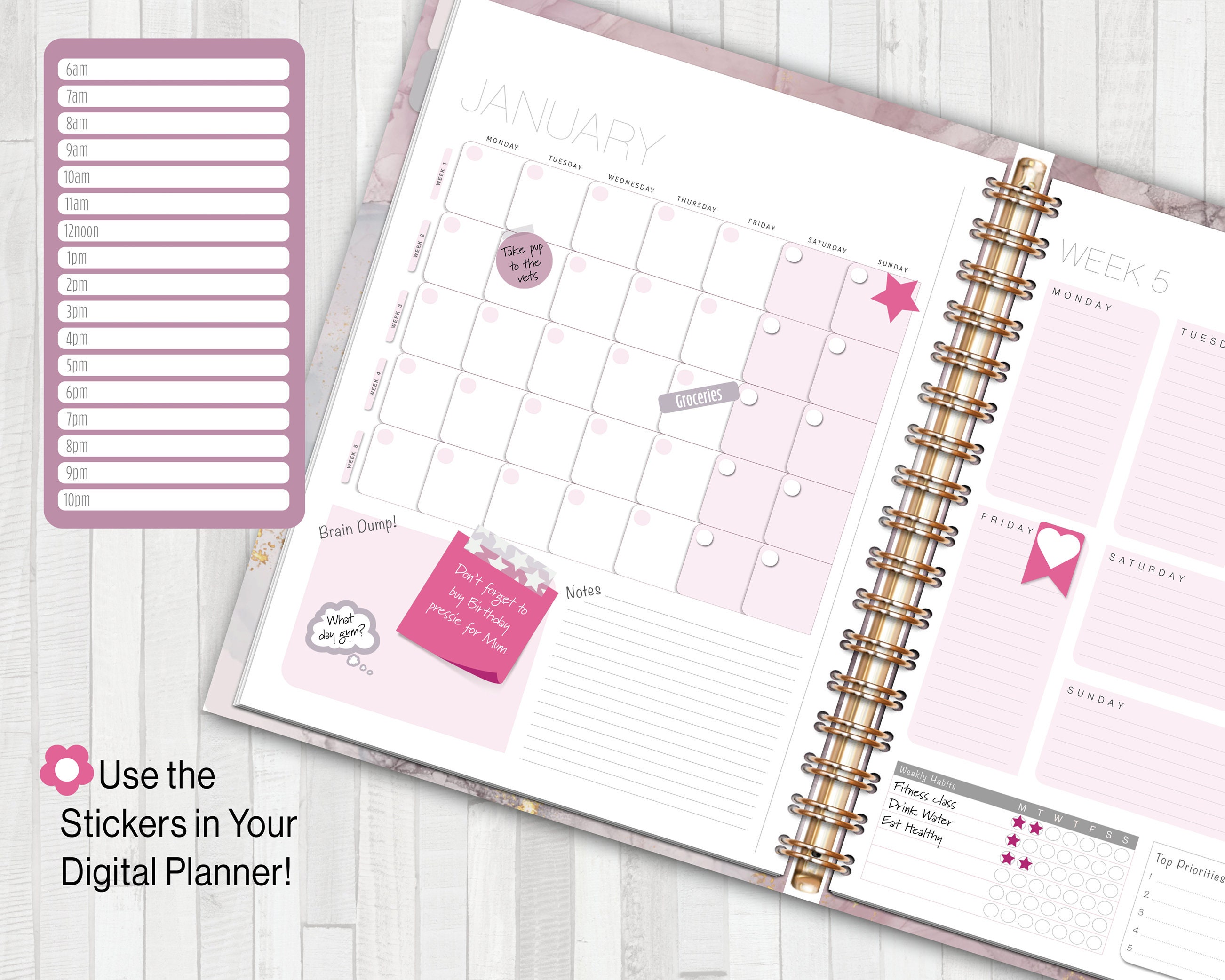 300 Digital Stickers, Goodnotes and Notability and Printable, Digital ...