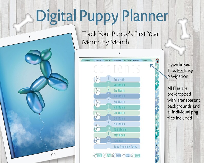 Goodnotes Digital Puppy Planner: Pet Training, Dog Care (digital ...