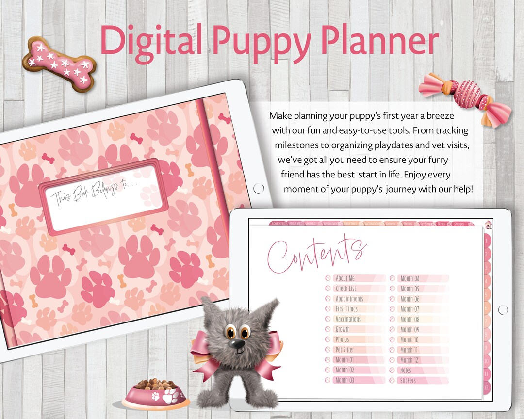 Pet Organizer | Planner Pages | Dog Lover Stickers | Dog Health Care ...