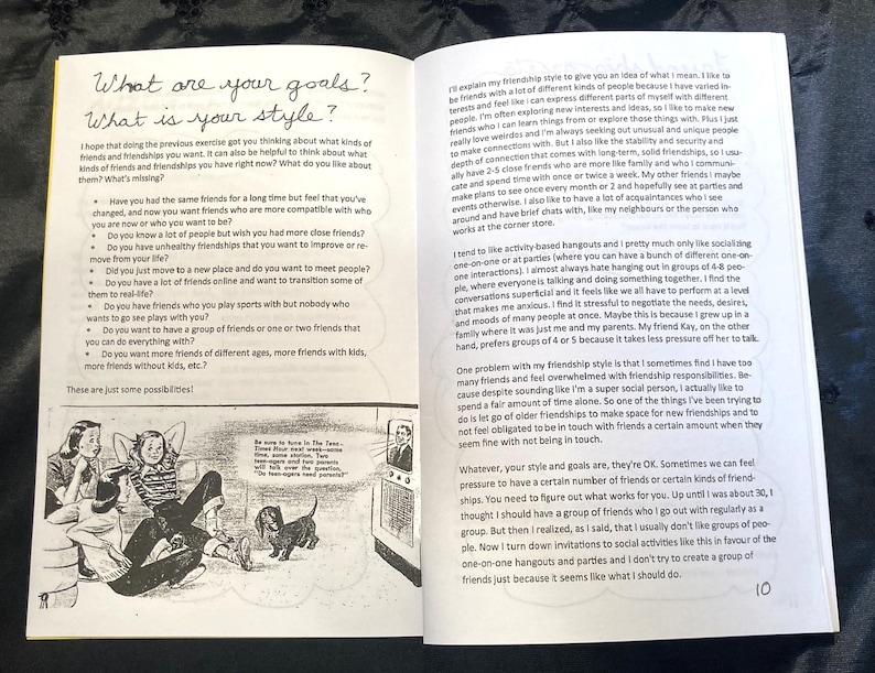 Amanda's Guide to Making Friends - Zine and Workbook About Friendship ...