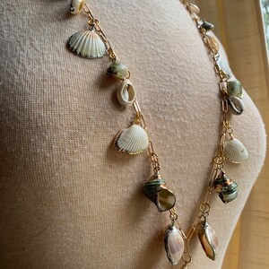 Sweet Olive Shell Charms on Gold Paperclip Necklace - Etsy