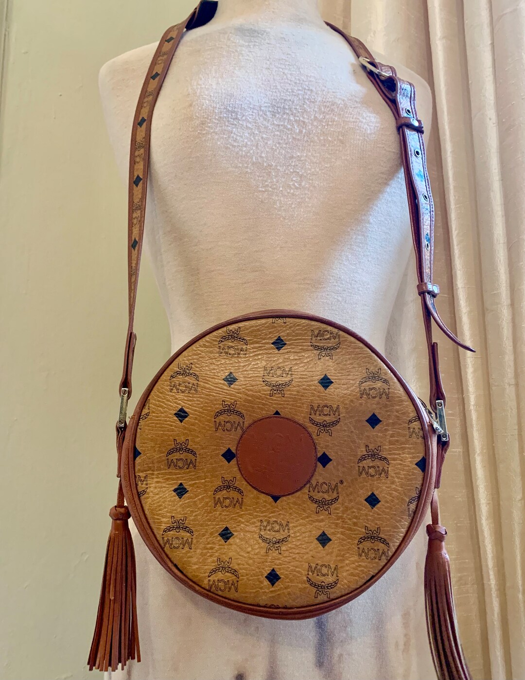 RARE Vintage MCM suzy Wong Round W Tassels Shoulder/crossbody Bag - Etsy