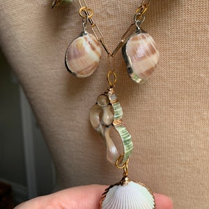 Sweet Olive Shell Charms on Gold Paperclip Necklace - Etsy
