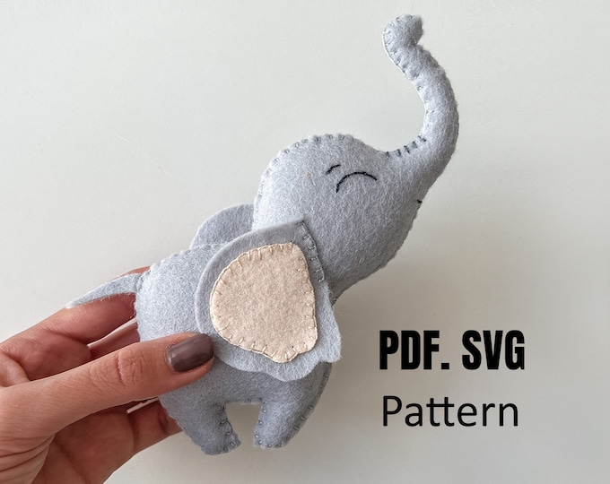 Free TEMPLATE and TUTORIAL Elephant Sewing Template - Etsy