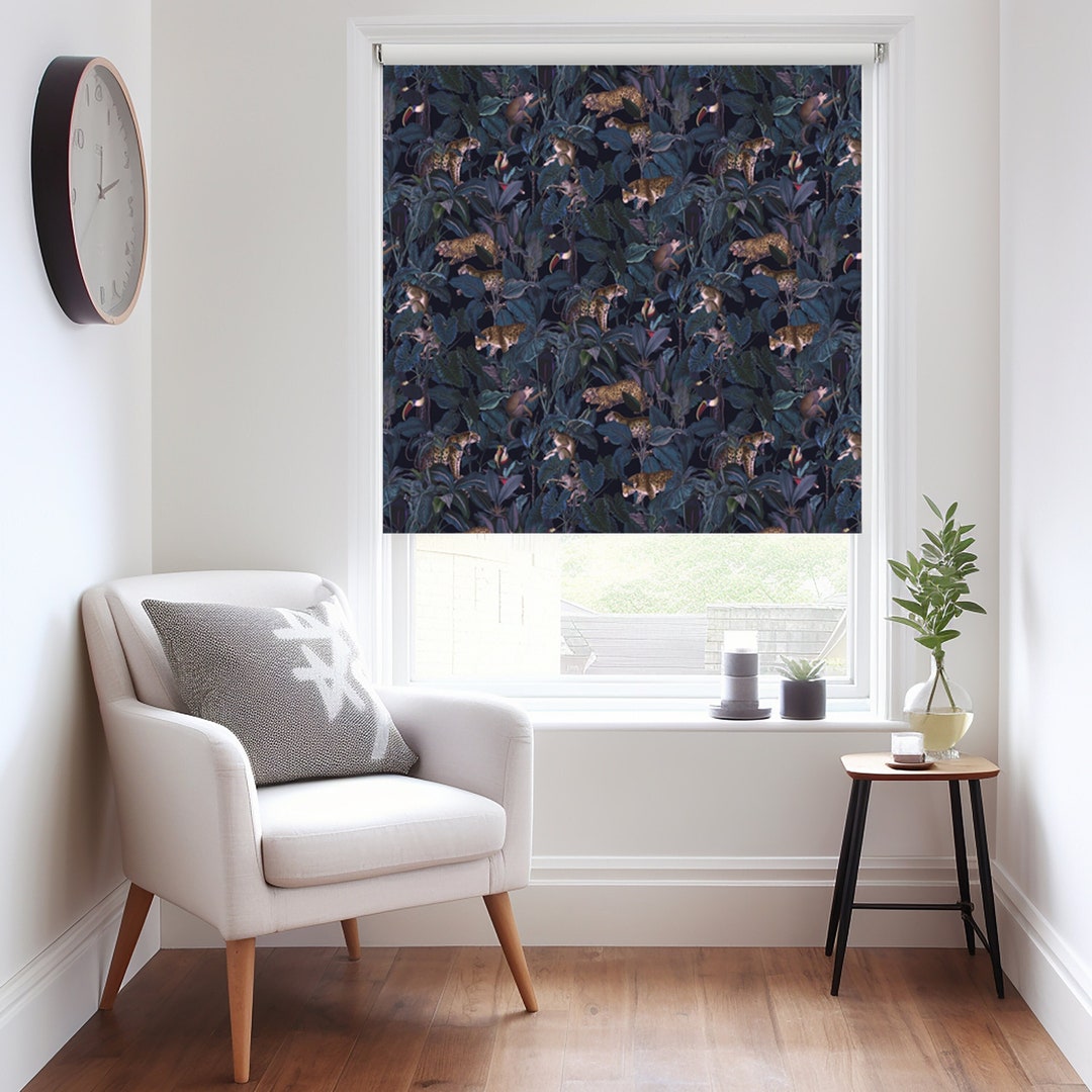 Exotic Jungle Leopard Roller Shades, Custom Animal Print Window Blinds ...