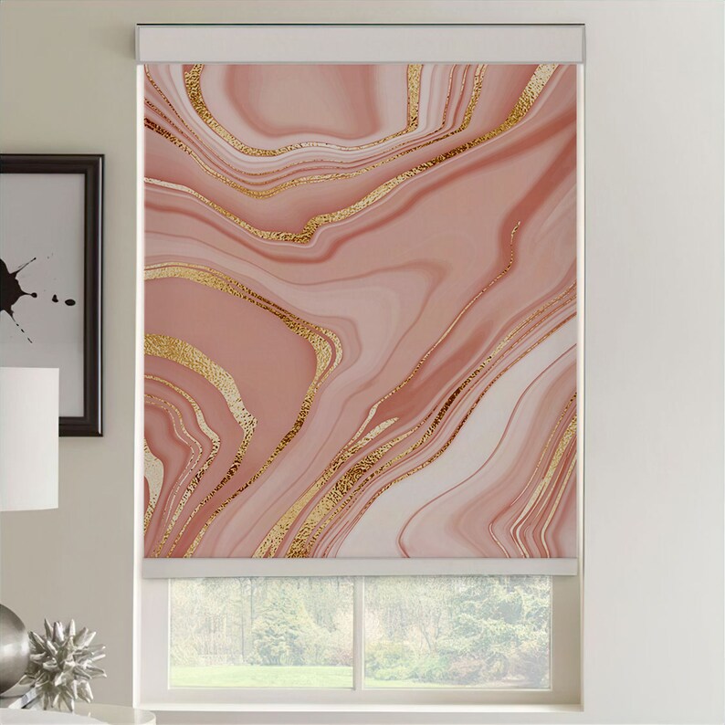 Pink Shades for Windows, Door Shades for Bathroom Window, Window Blinds ...