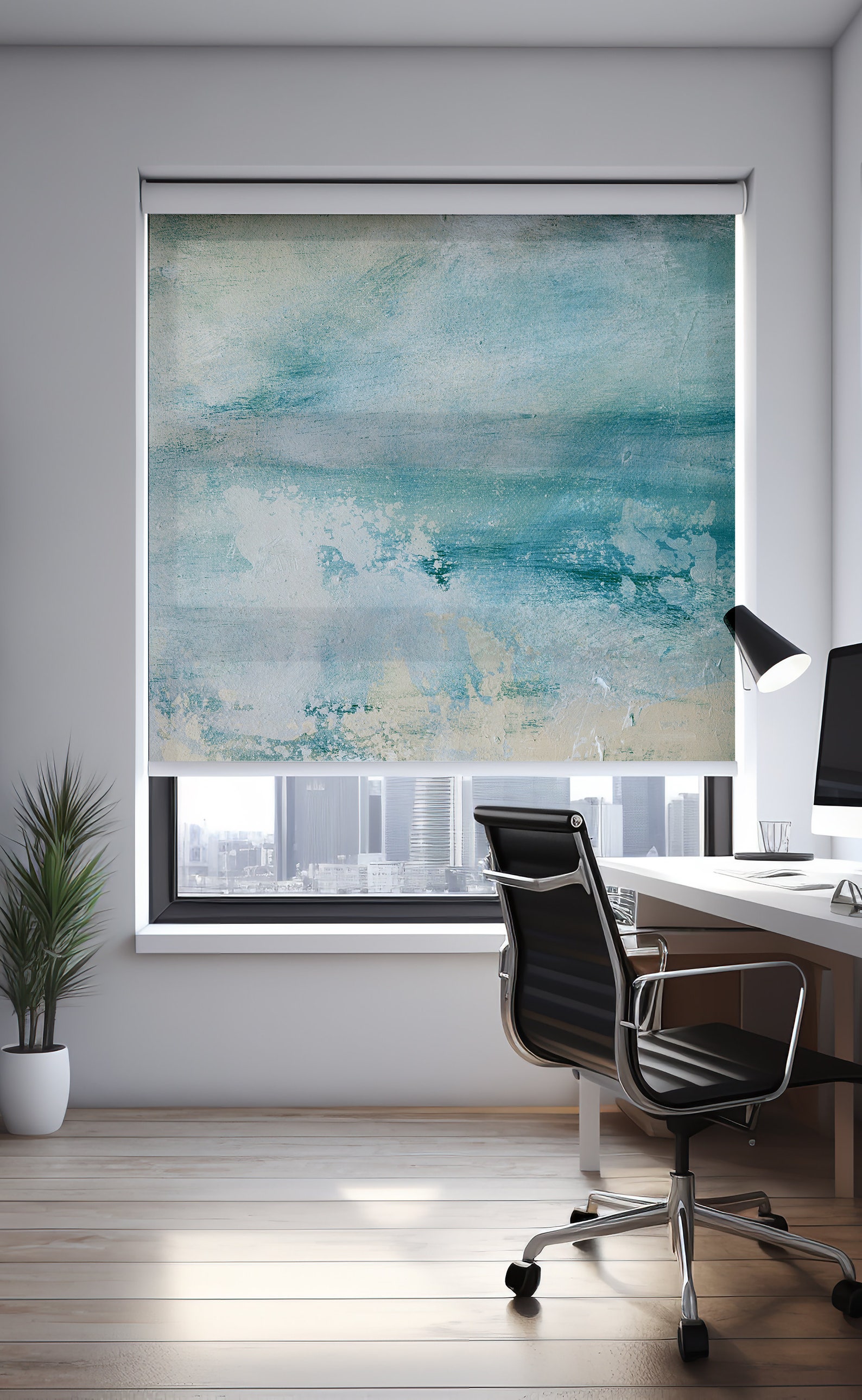 Watercolor Abstract Bathroom Window Blinds Roller Roll up - Etsy UK
