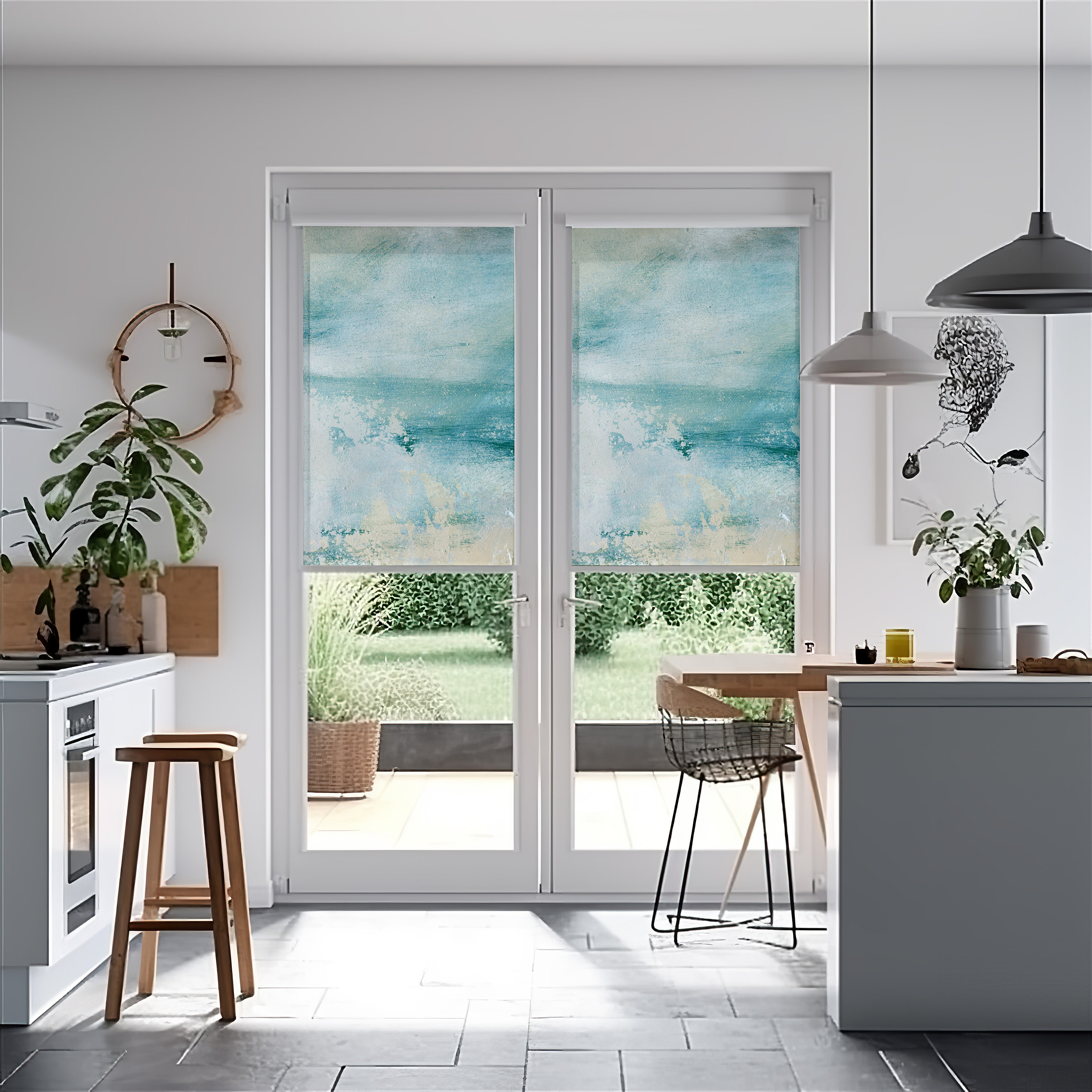 Watercolor Abstract Bathroom Window Blinds Roller Roll up - Etsy UK