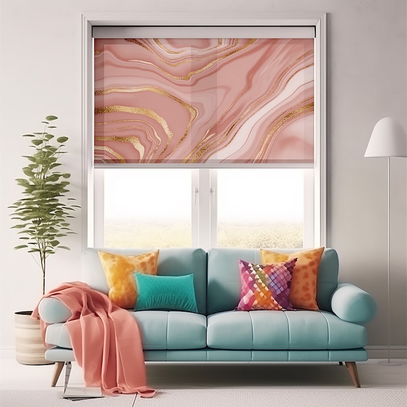 Pink Shades for Windows, Door Shades for Bathroom Window, Window Blinds ...