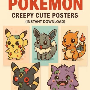 Zombie Gengar Poster – Pastel Goth Pokémon Fan Art (printable Artwork ...