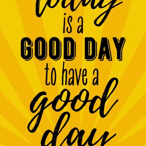 Good Day Poster - Etsy