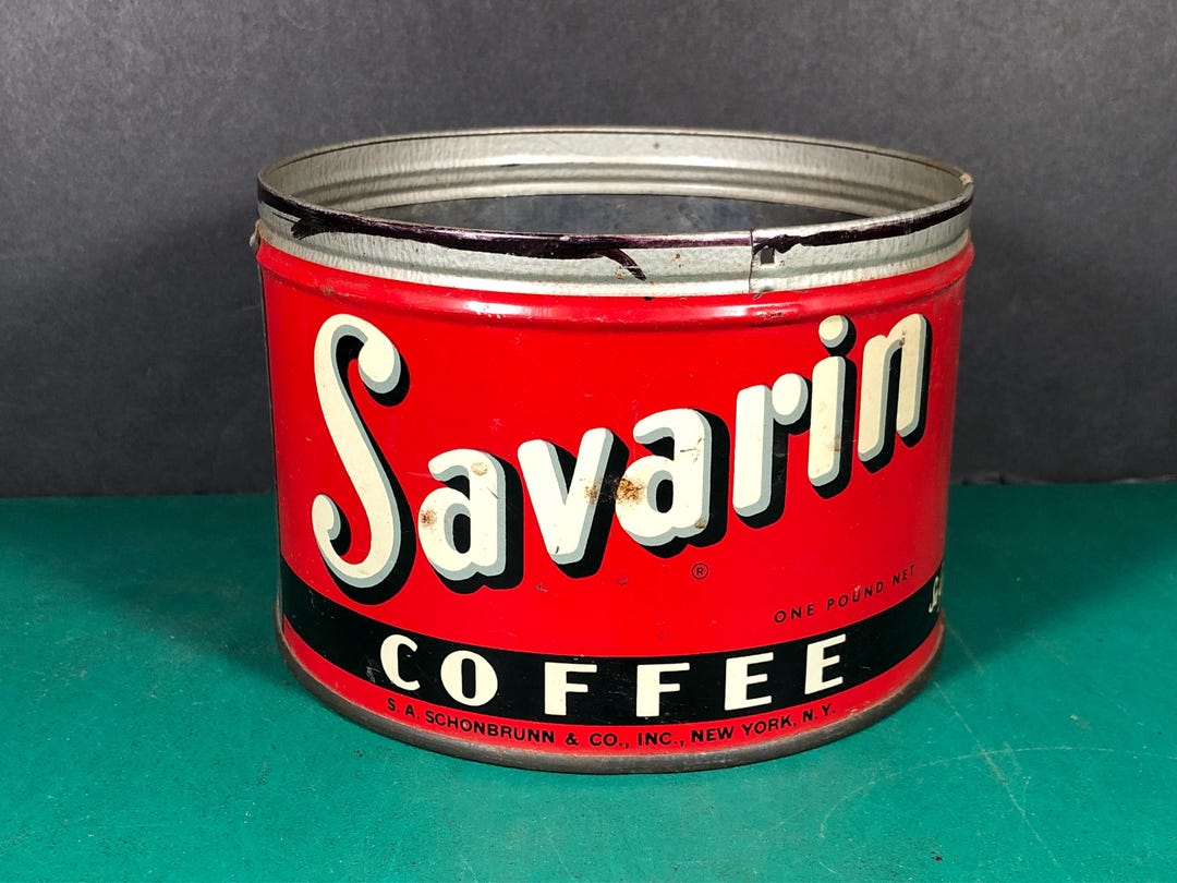 Savarin | Vintage 1lb Coffee Can | Missing the Lid | Empty | Retro ...