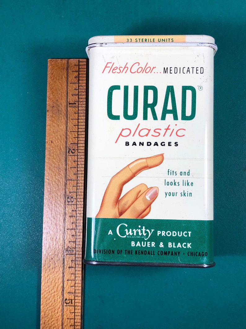 Curad | Curity Product | Vintage Plastic Bandages | Empty Tin | No UPC ...