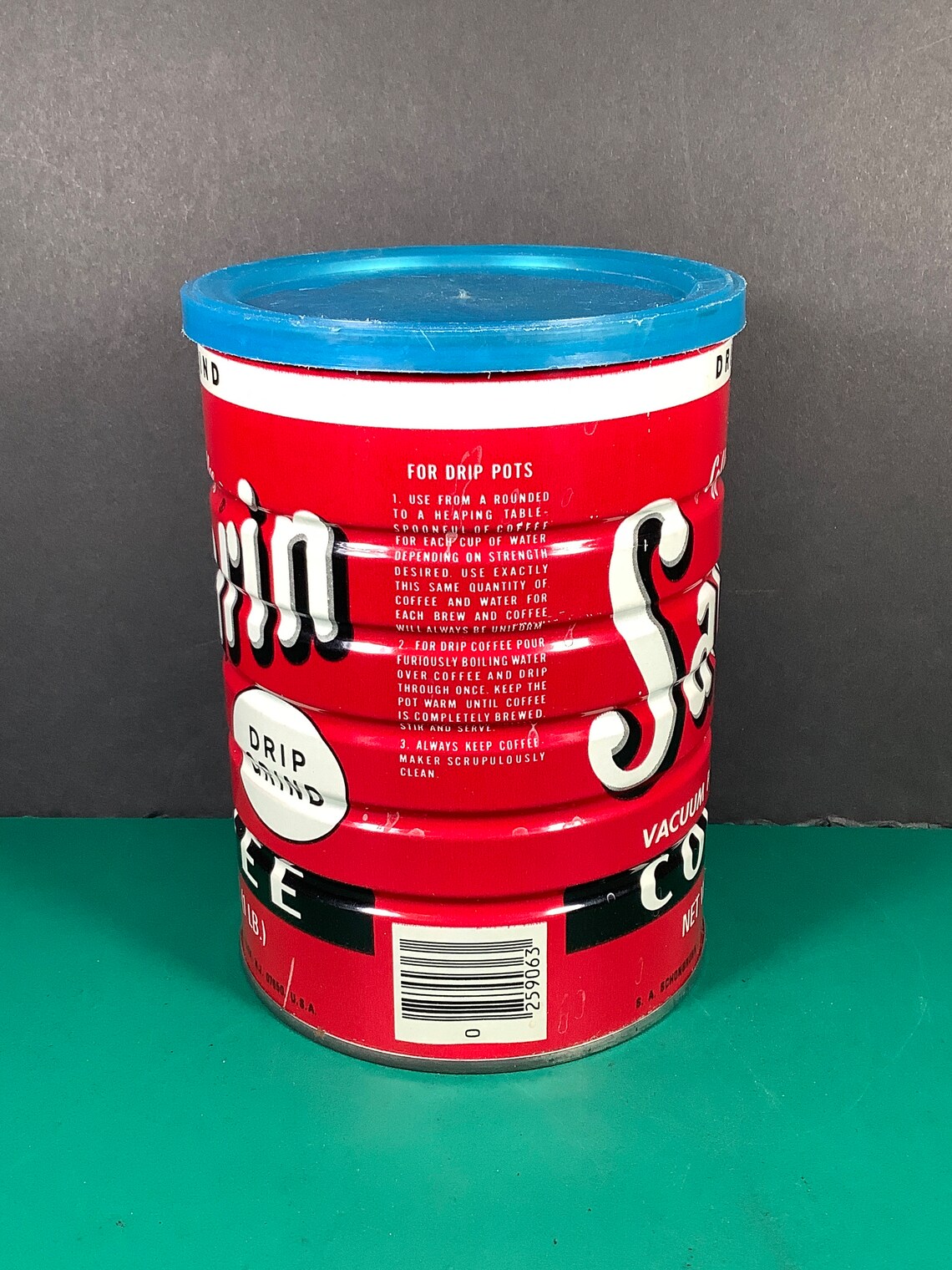 Savarin | Vintage 1lb Coffee Can With Lid | Drip Grind | Empty - Etsy