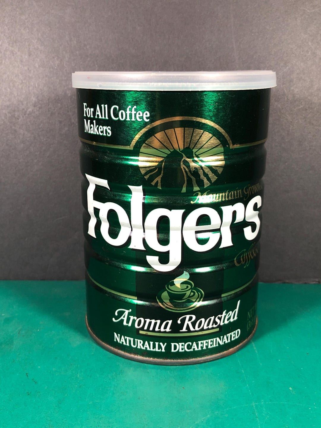 Folgers | Vintage 13oz Decaffeinated Coffee Can With Lid | Empty - Etsy