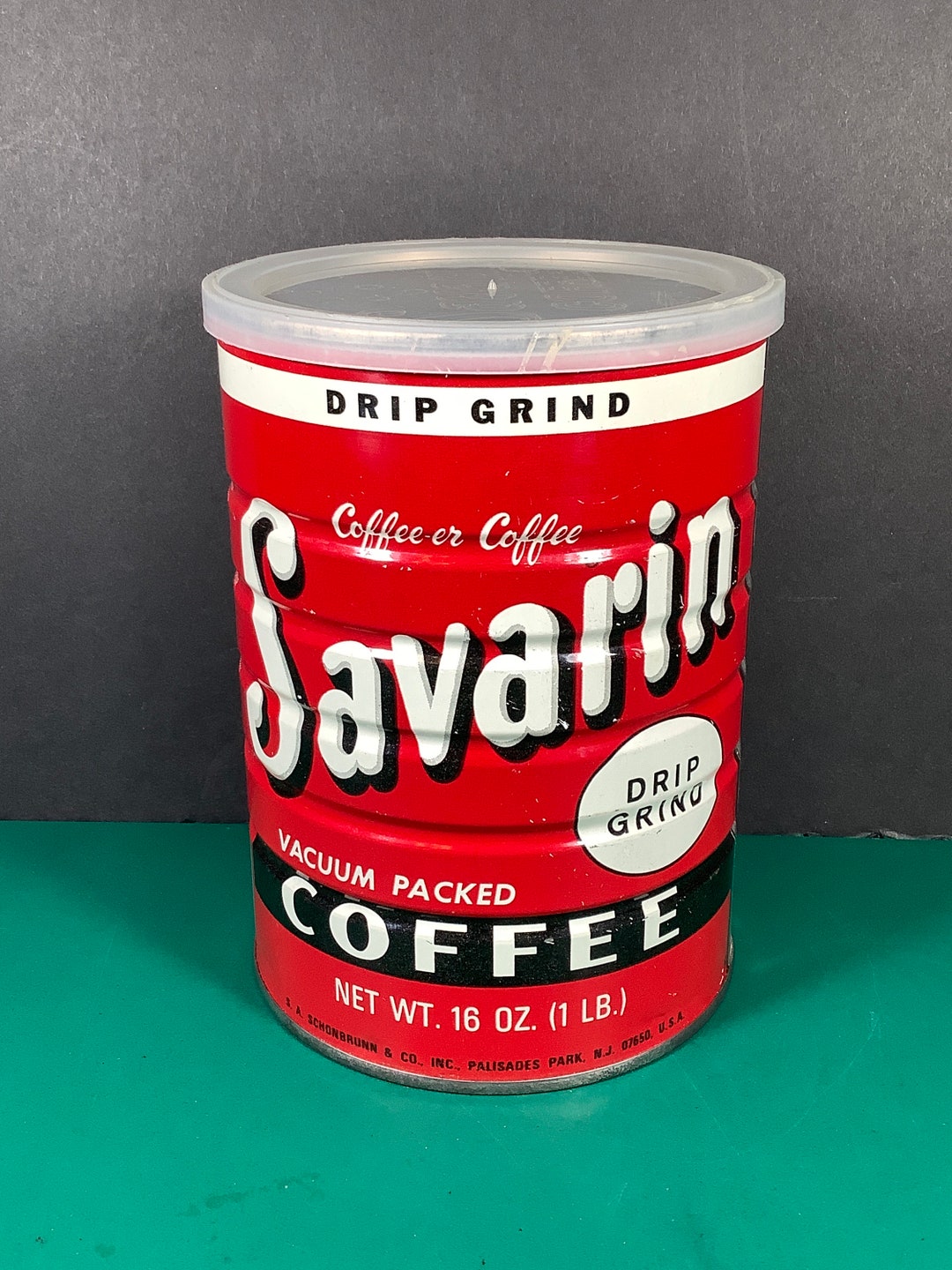 Savarin Vintage 1lb Coffee Can With Lid Drip Grind Empty - Etsy