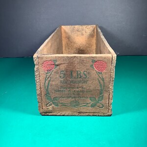 Brookfield RARE Vintage Wood Box BUTTER Box Rustic Kitchen Decor Empty ...