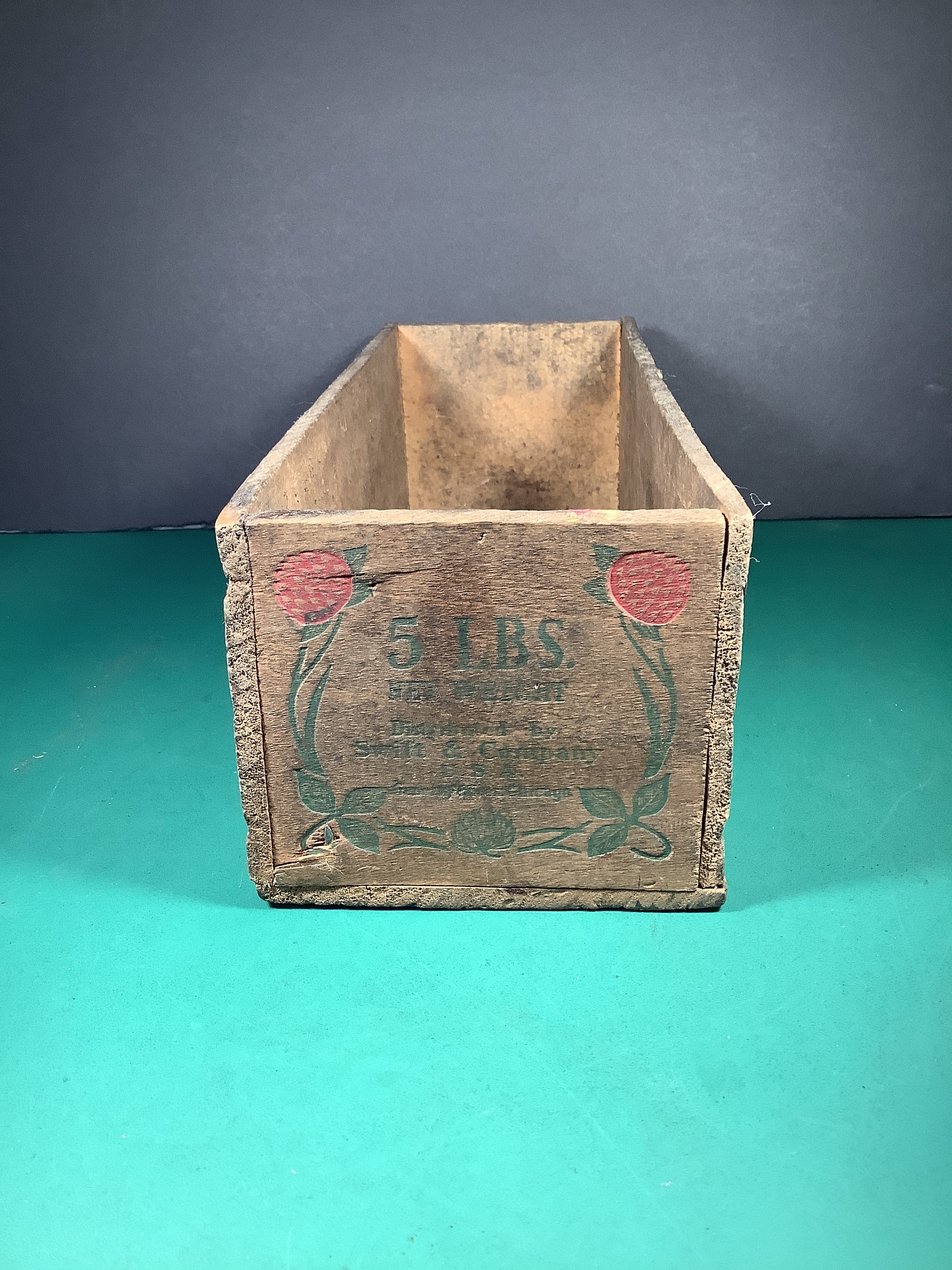 Brookfield RARE Vintage Wood Box BUTTER Box Rustic Kitchen Decor Empty ...