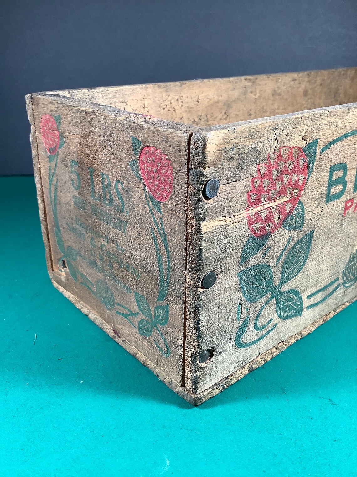 Brookfield RARE Vintage Wood Box BUTTER Box Rustic Kitchen Decor Empty ...